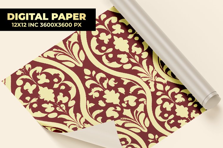 Folk Art Pattern Digital Paper