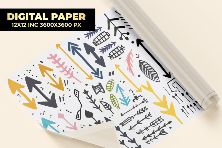 Doodle Arrows Digital Paper (4779587)