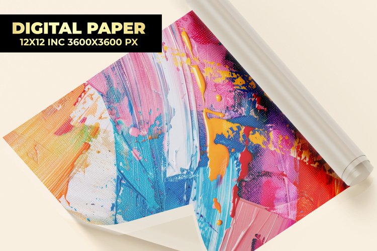 Colorful Paint Digital Paper (4768550)