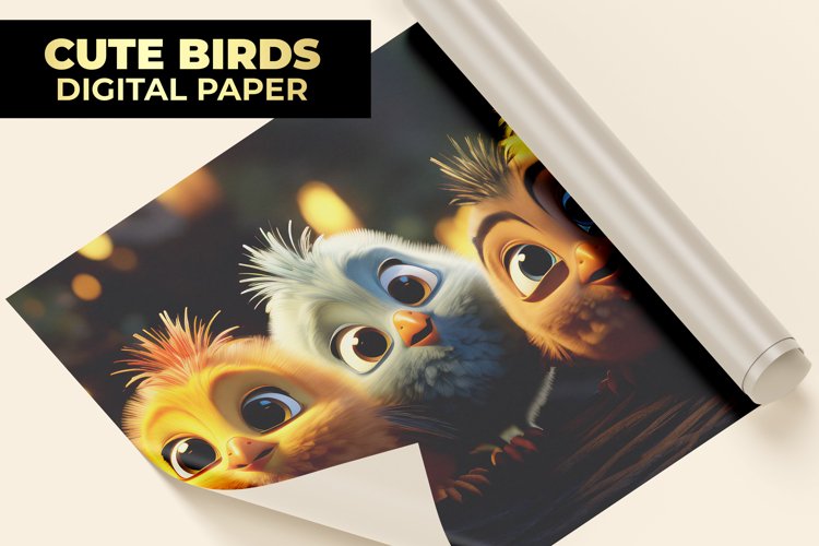 Cute Birds Digital Paper (3543468)