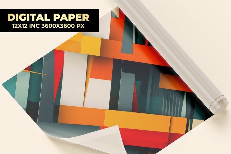 Colorful Geometric Design Digital Paper