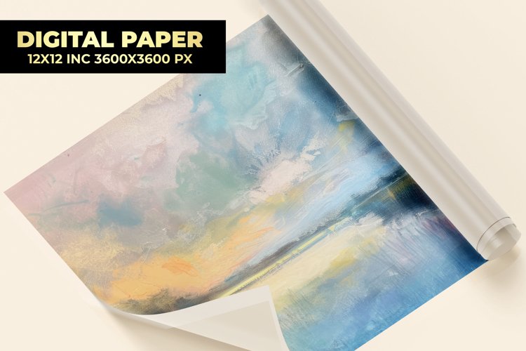 Lake Painting Digital Paper