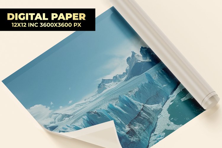 Mountain With Glacier Digital Paper (4773770)