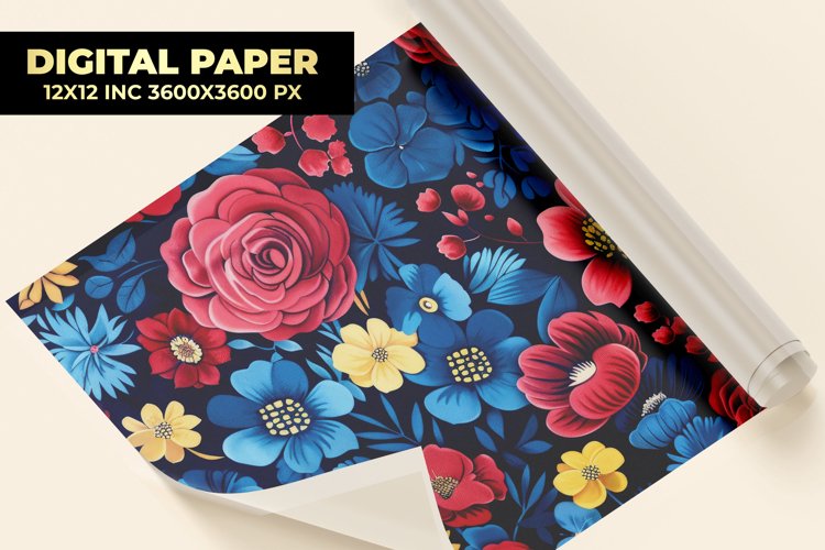 Colorful Flower Digital Paper (4502009)