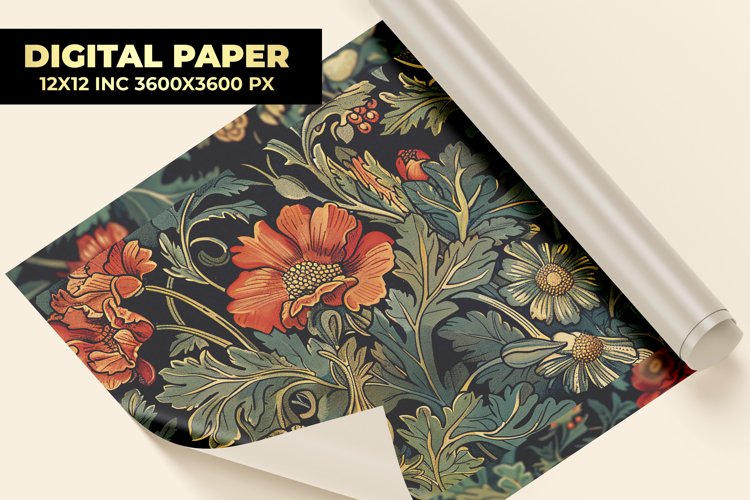 Flower Design Digital Paper (3987675)