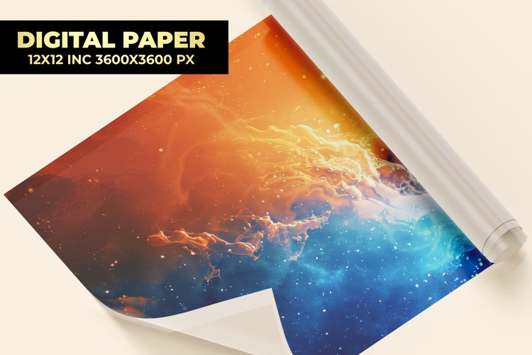 Blue Orange Digital Paper (4167489)