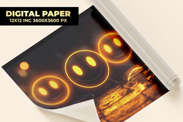 Smile Face Digital Paper (4676427)