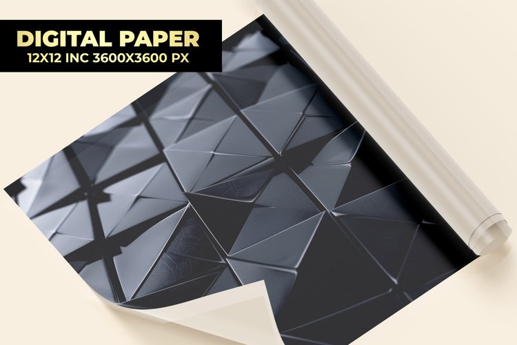 Black Triangular Digital Paper (4147354)