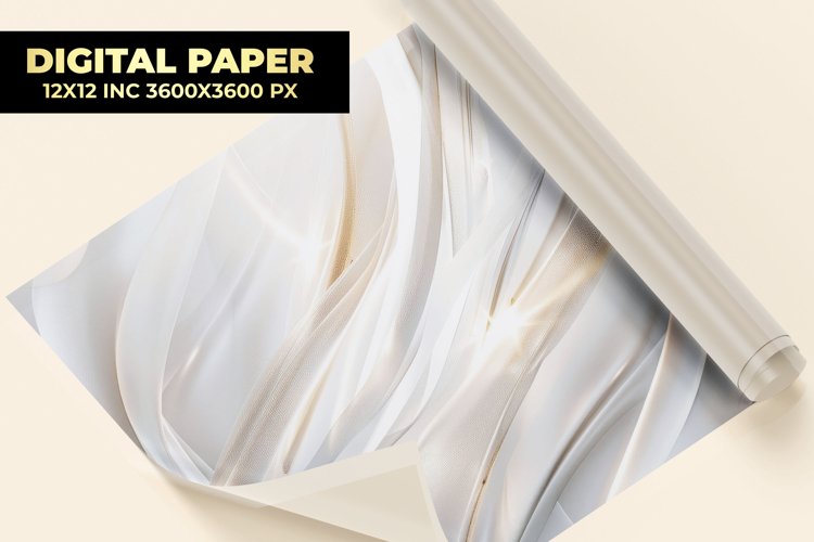 Silver Wavy Digital Paper (4792230)