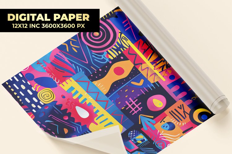 Colorful Pattern Digital Paper (4539336)