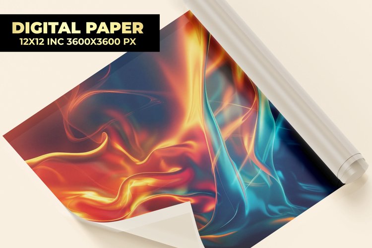 Colorful Fluid Liquid Wavy Digital Paper (4670880)