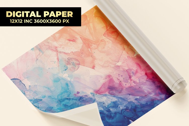 Colorful Watercolor Digital Paper (4600226)