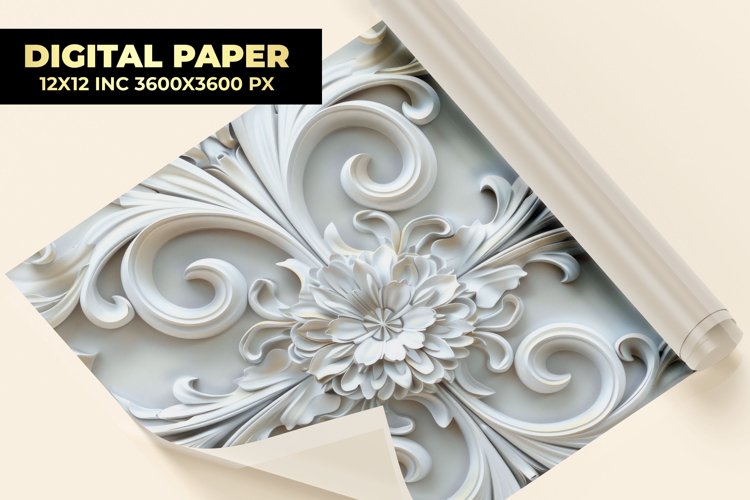 Ornamental Floral Digital Paper (4796703)