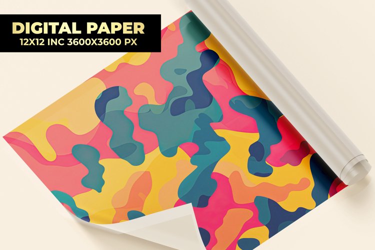 Camouflage Pattern Digital Paper (4441219)