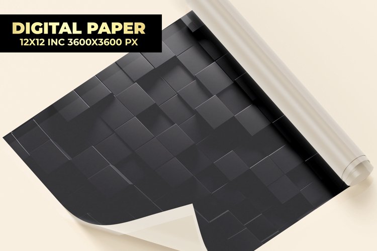 Black Square Digital Paper (4474768)