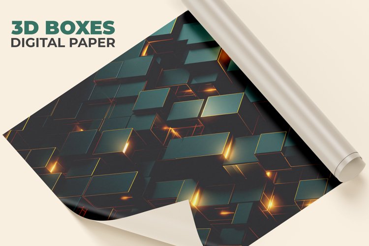 3D Boxes Digital Paper (3401977)