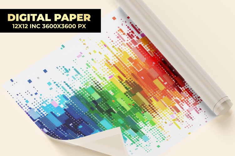Colorful Pixel Digital Paper (4134431)