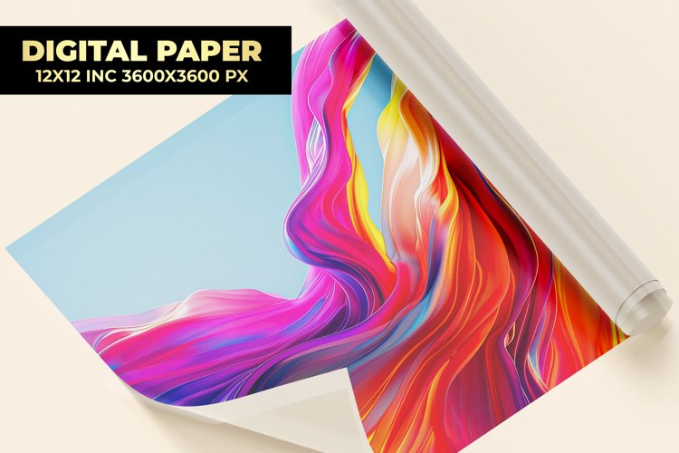 Colorful Waves Digital Paper (4410120)