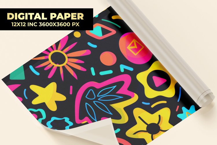 Floral Stickers Digital Paper (4727049)