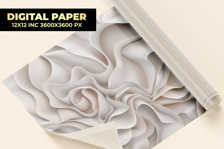 Silver Wavy Digital Paper (4796711)