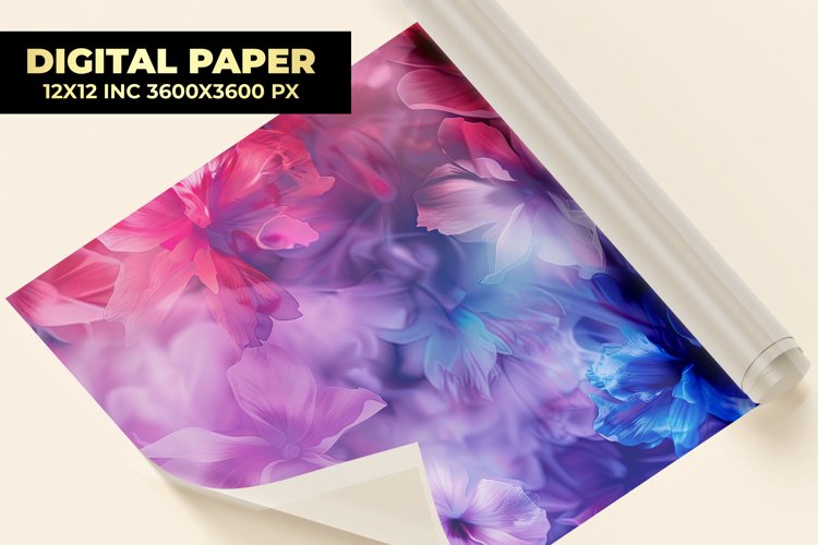 Colorful Flowers Digital Paper (4547993)