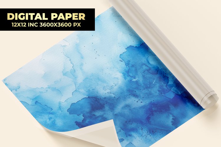 Blue Watercolor Digital Paper (4214039)