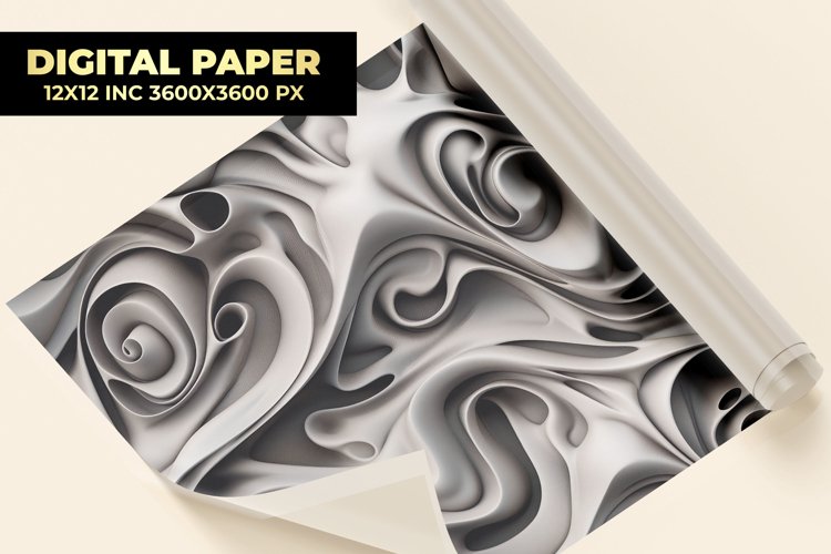 Silver Wavy Digital Paper (4796704)