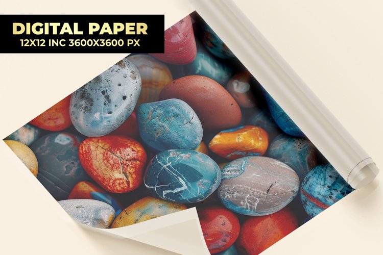 Colorful Stones Digital Paper (4379703)