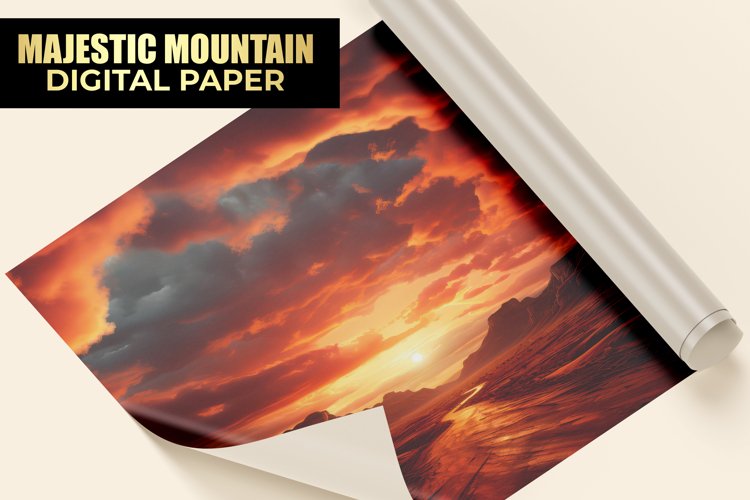 Majestic Mountain Digital Paper (3683490)