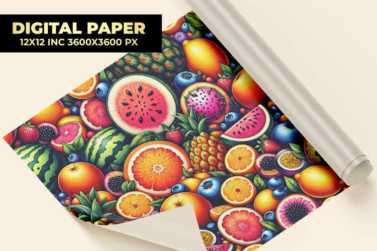 Colorful Fruits Digital Paper