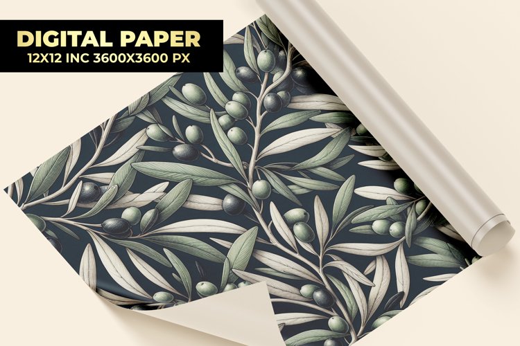 Olive Leaves Digital Paper (3877176)