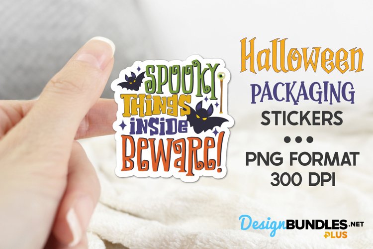 Spooky Things Inside! Beware!, Spooky Sticker Png, Bat Png