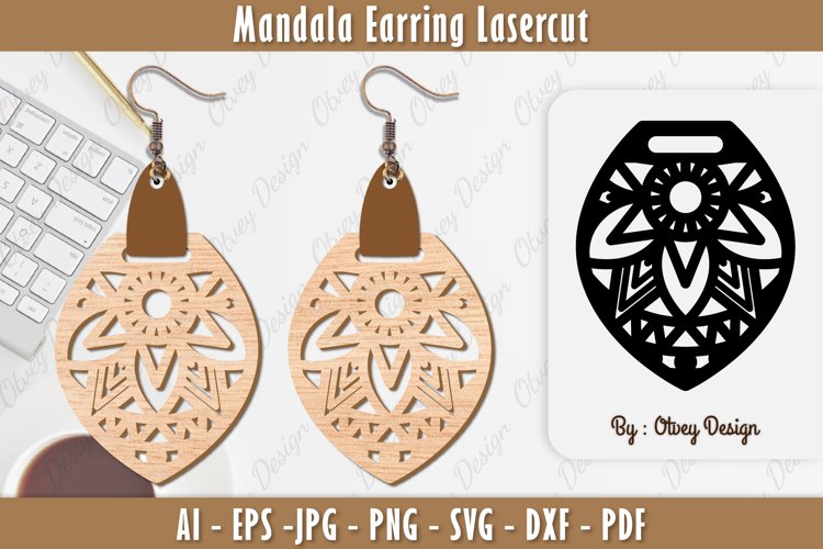 Mandala Earring Lasercut (4154479)