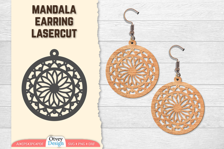 Mandala Earring Lasercut (5490743)
