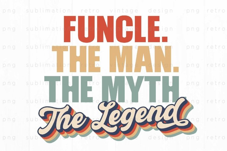 Retro Funcle PNG Sublimation