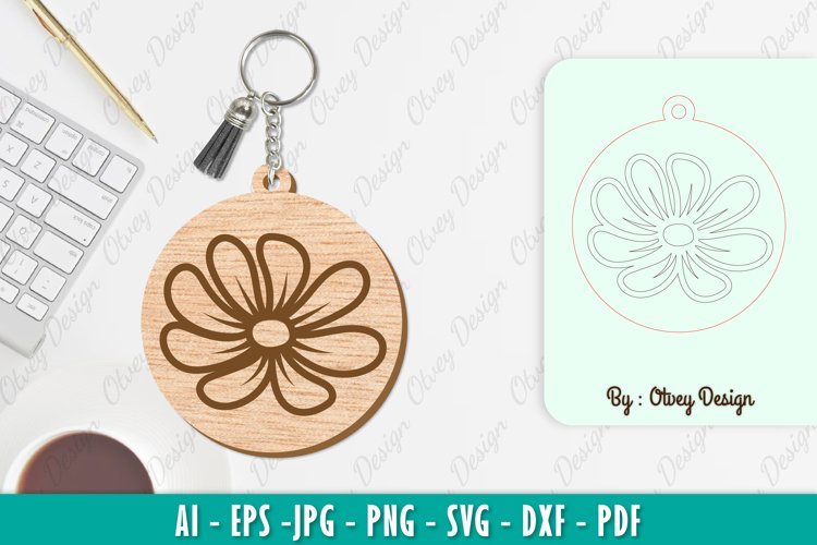 Flowers Keychain Laser Cut 4198989 Flowers Keychain Laser Cut 4198989