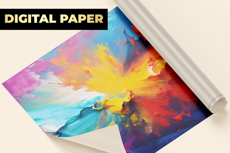 Oil Paint Digital Paper (3814073)