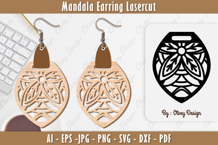 Mandala Earring Lasercut (4154493)
