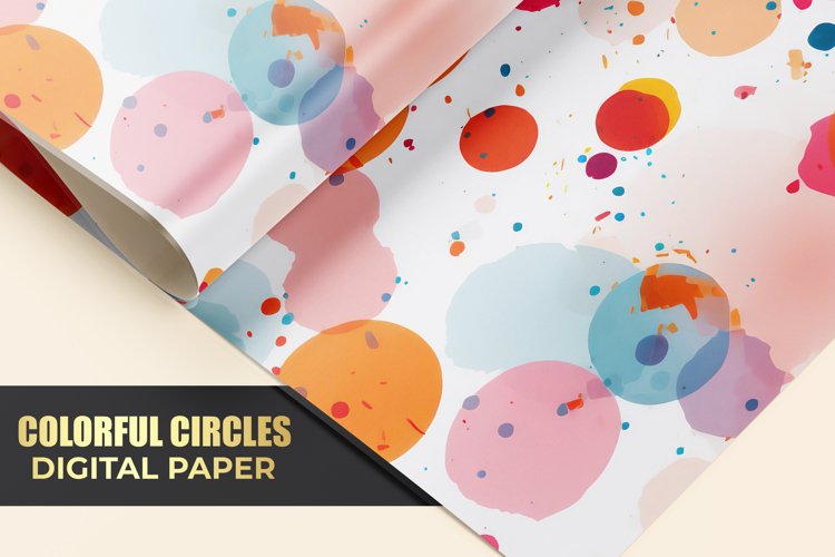 Colorful Circles Digital Paper