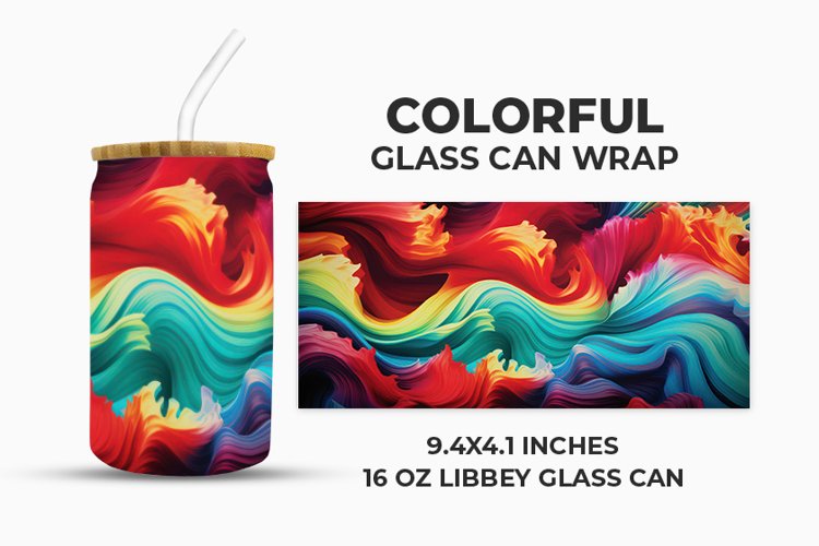 Colorful Glass Can Wrap (3384251)