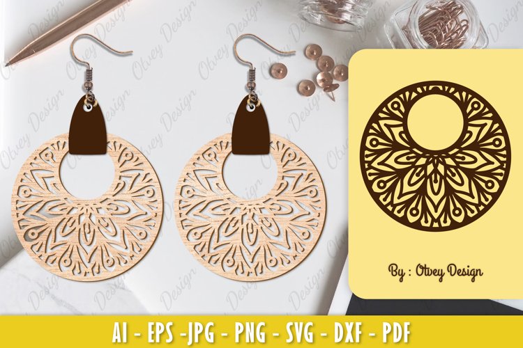 Mandala Earring Lasercut (4201925)