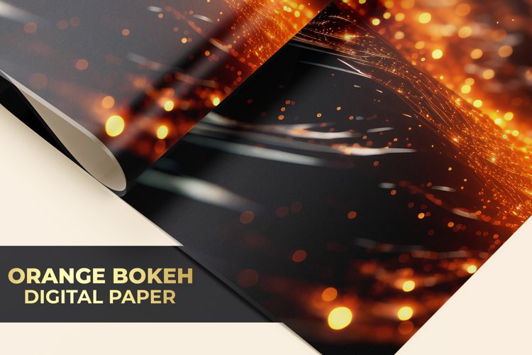 Orange Bokeh Digital Paper (3388996)