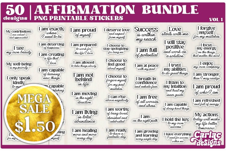 Affirmation Stickers | Inspirational Stickers | Vol 1