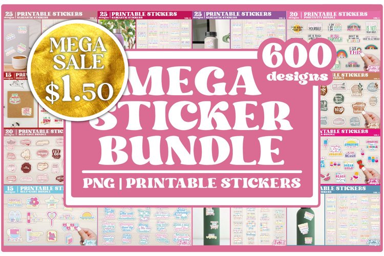 Mega Stickers Bundle | Printable Stickers Mega Bundle