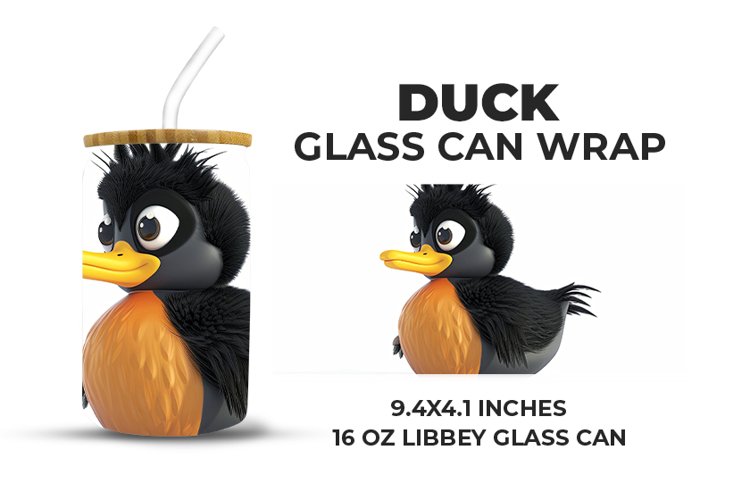 Duck Glass Can Wrap