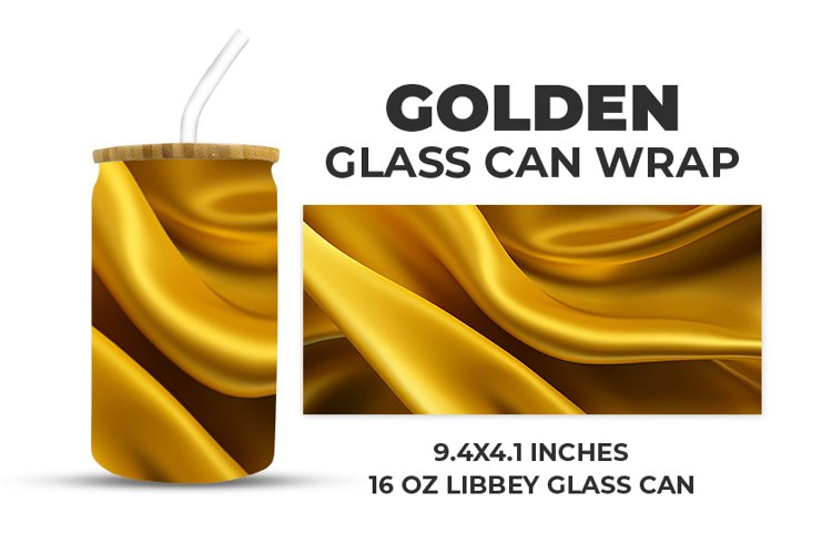 Golden Glass Can Wrap (3662409)