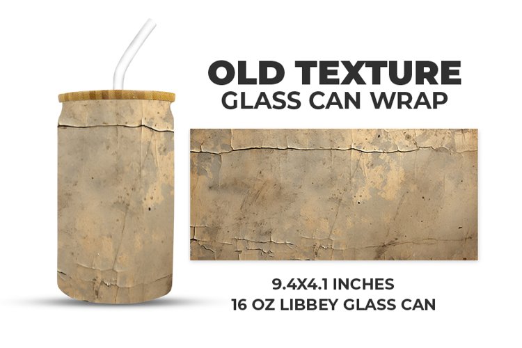 Old Texture Glass Can Wrap (3524669)