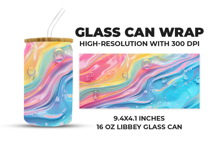 Colorful Liquid Glass Can Wrap (4111461)