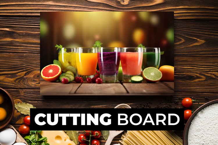 Mix Fruit Juices Cutting Board sublimation (4887035)