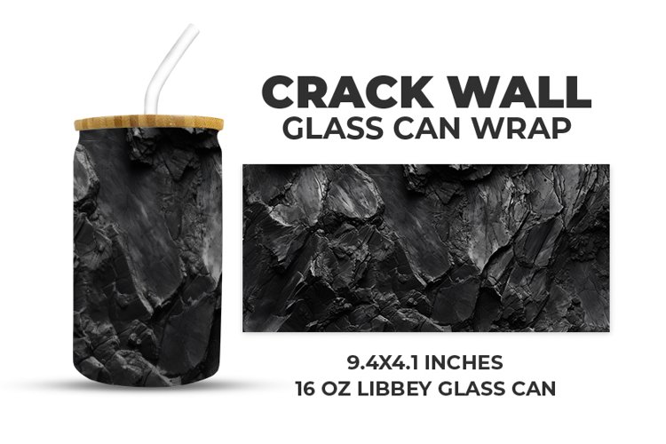 Crack Wall Glass Can Wrap (3542350)